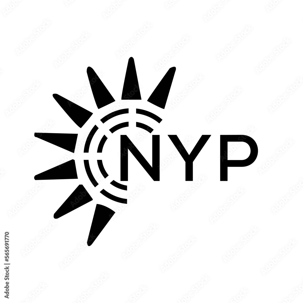 NYP letter logo. NYP image on white background and black letter. NYP ...