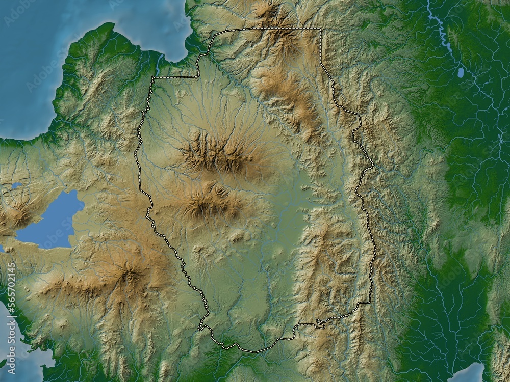 Bukidnon, Philippines. Physical. No legend Stock Illustration | Adobe Stock