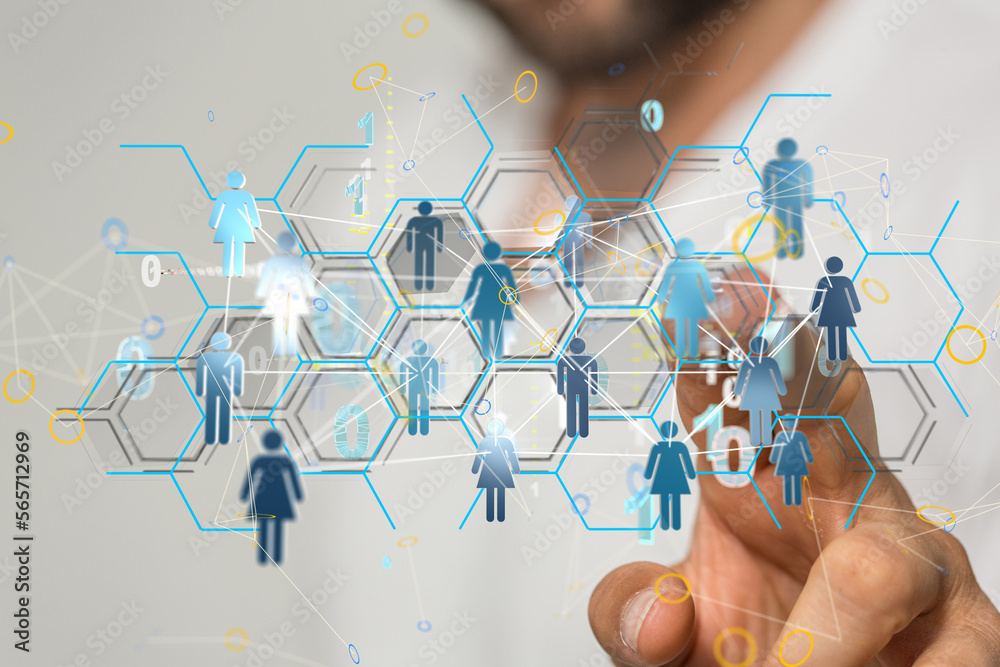 Neural network concept. Connected cells with links. - connection Stock ...