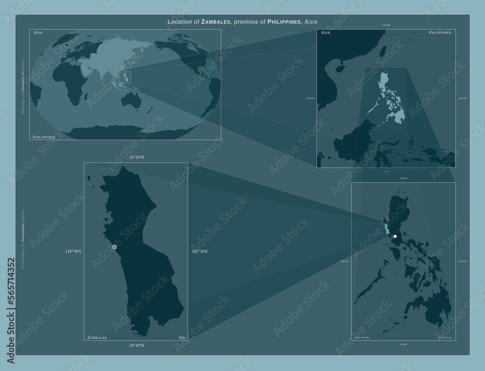 Zambales, Philippines. Described location diagram Stock Illustration ...