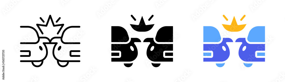 Accident set icon. Service station, crash, failure, fire, emergency ...