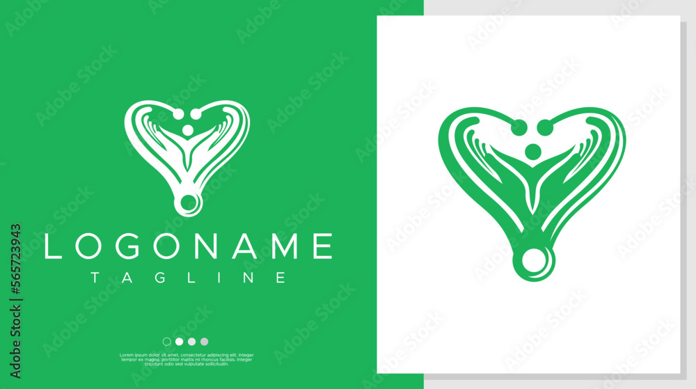 Human health logo design template. Healthcare logo branding. Stock ...