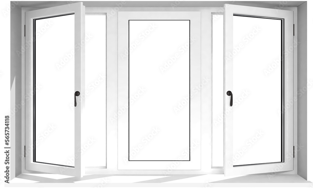 elegant template of a window in .transparent png, for a luxury house ...