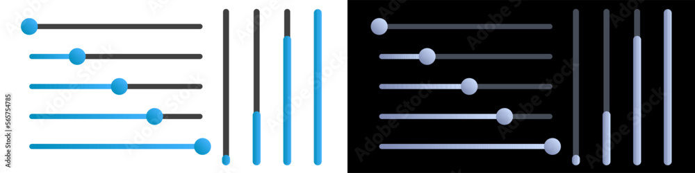 Switch or slider in modern minimal style for mobile app. Vector ...