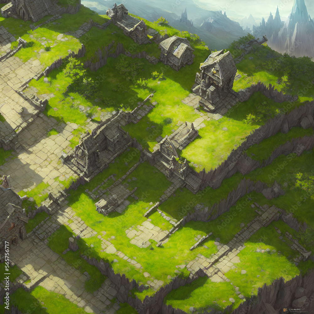 Battleground Field Map (Isometric) 02- Background for Level Design, RPG ...