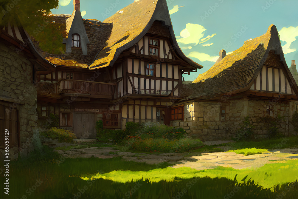 Medieval House 14- Background for Level Design, RPG and Indie Games (AI ...