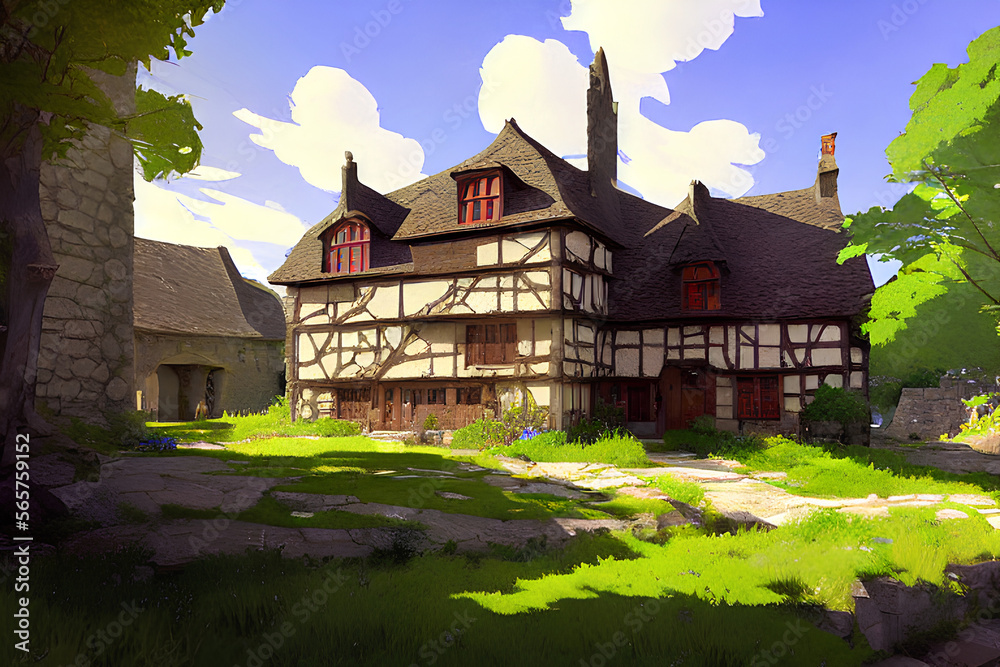 Medieval House 13- Background for Level Design, RPG and Indie Games (AI ...