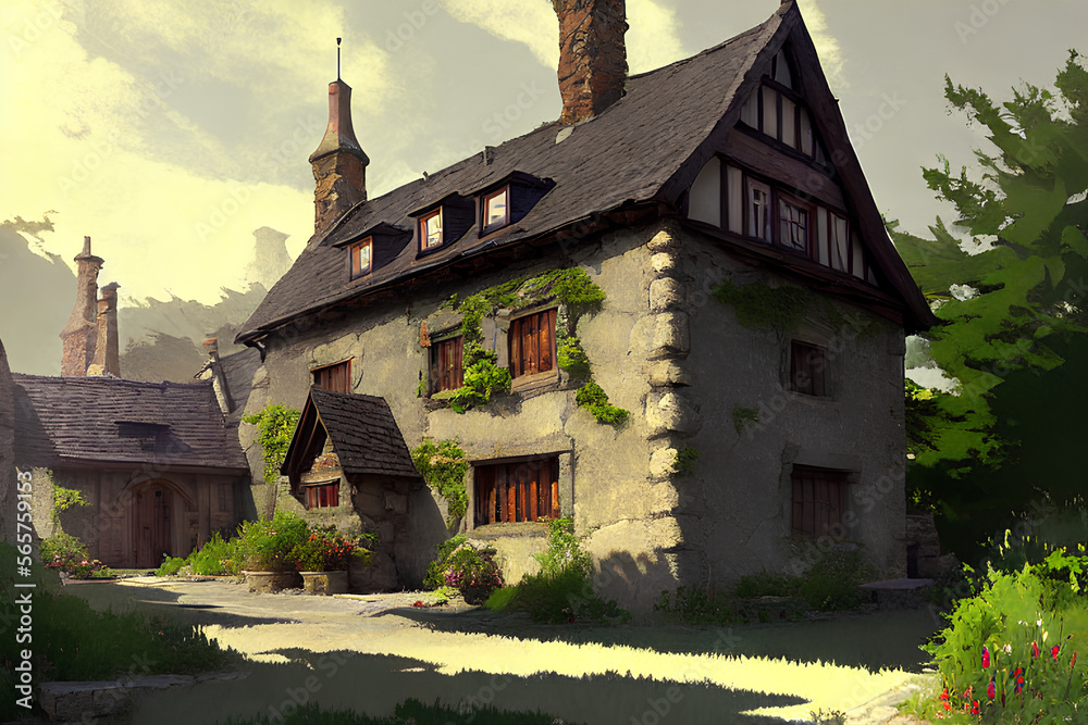 Medieval House 12- Background for Level Design, RPG and Indie Games (AI ...