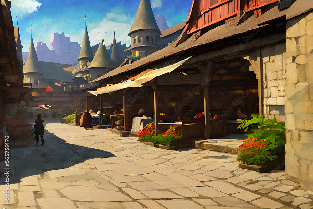 Medieval Market/ Fair 02- Background for Level Design, RPG and Indie ...