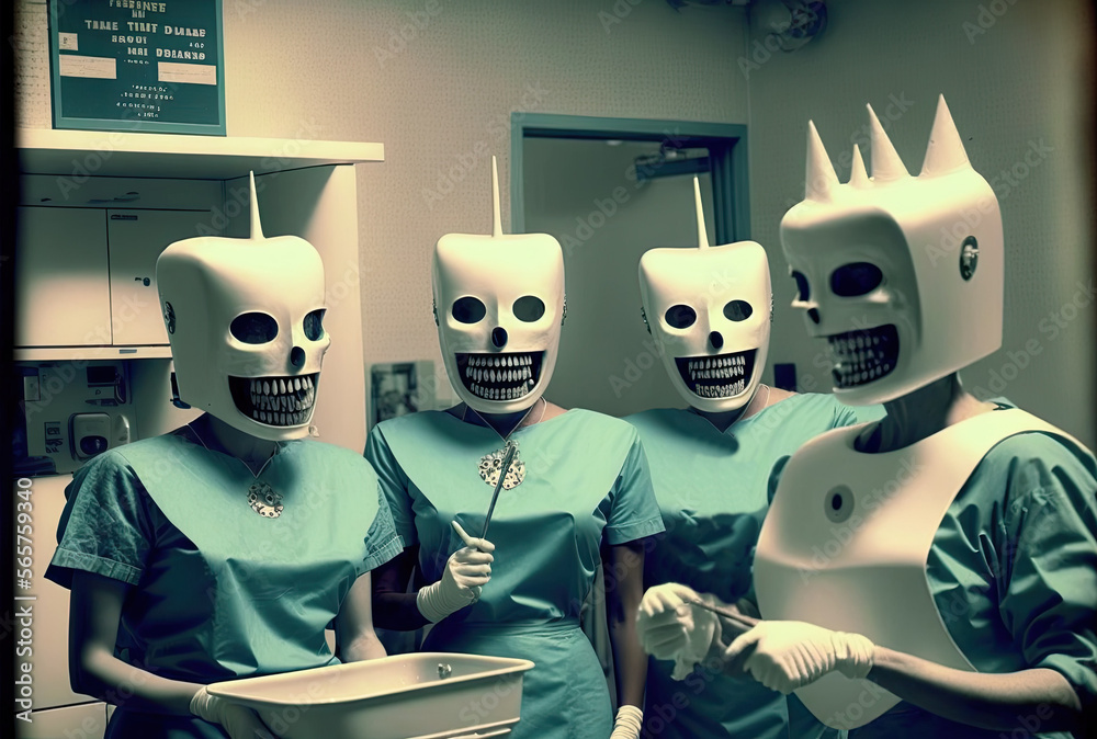 Creepy Tooth People Stock Illustration | Adobe Stock