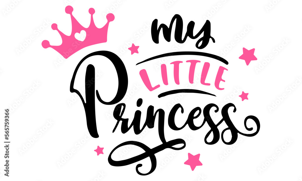 My Little Princess Svg, Princess Quote Svg, Girl Room Svg, Little Girl ...