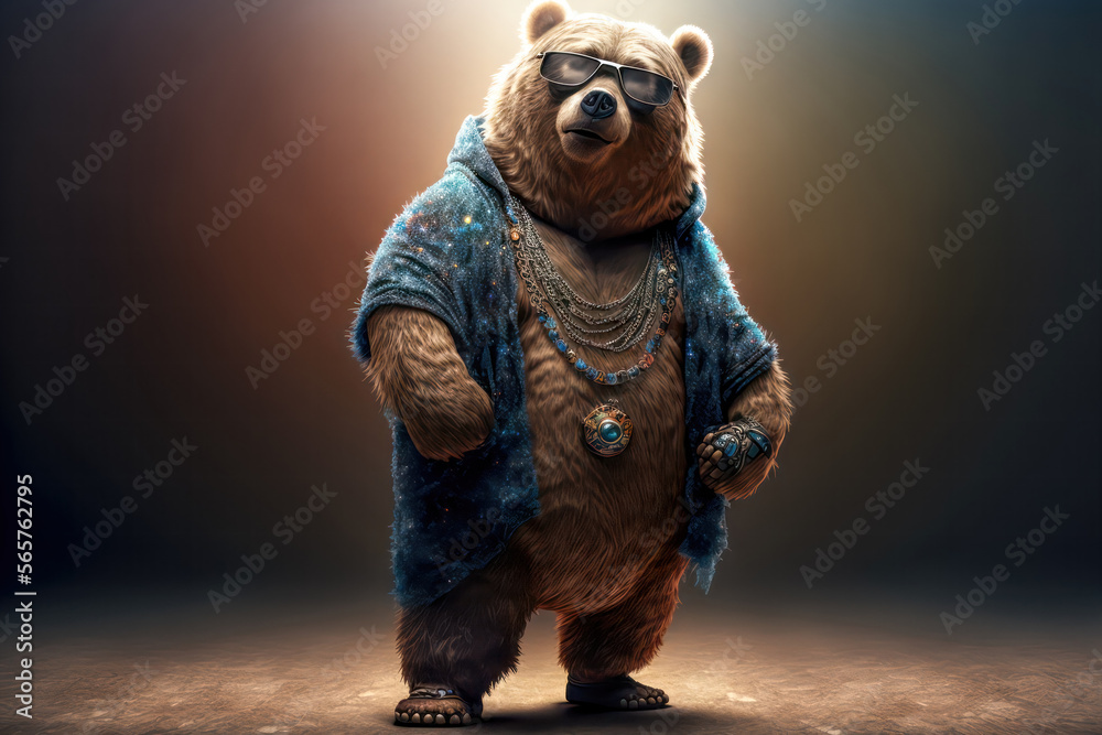 Animal Rapper Abstrakte Illustration Digital Art Hintergrund Background ...