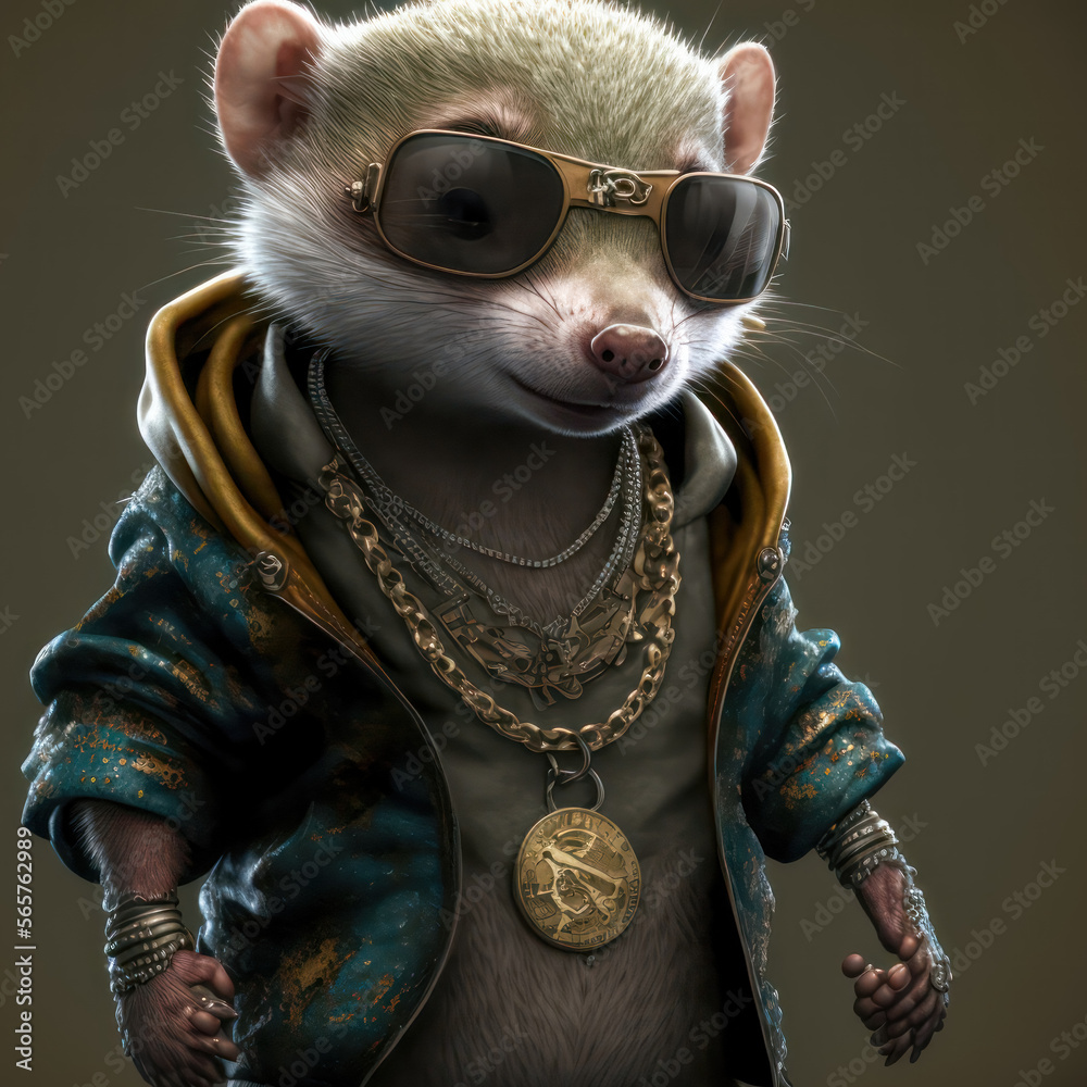 Animal Rapper Abstrakte Illustration Digital Art Hintergrund Background ...