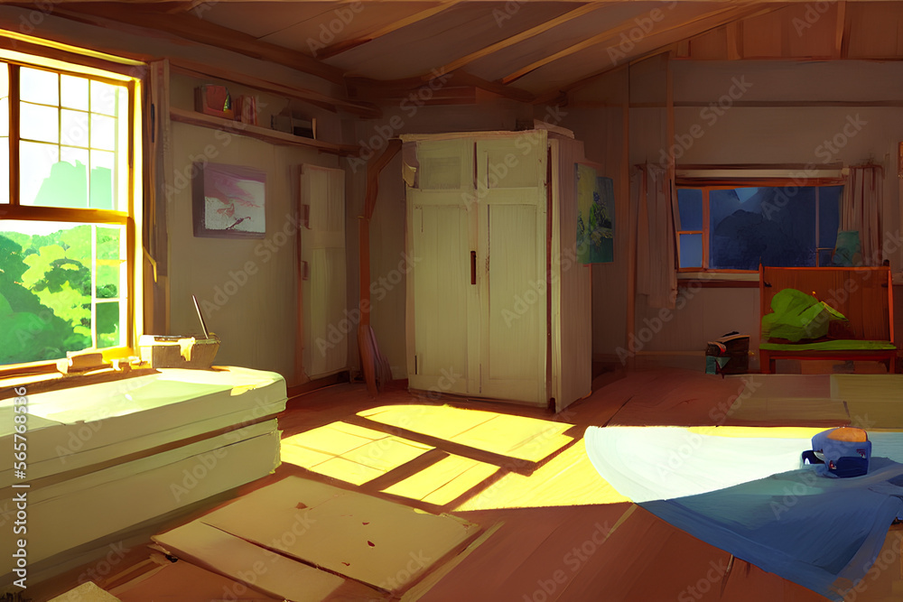 Inside House 02- Background for Level Design, RPG and Indie Games (AI ...