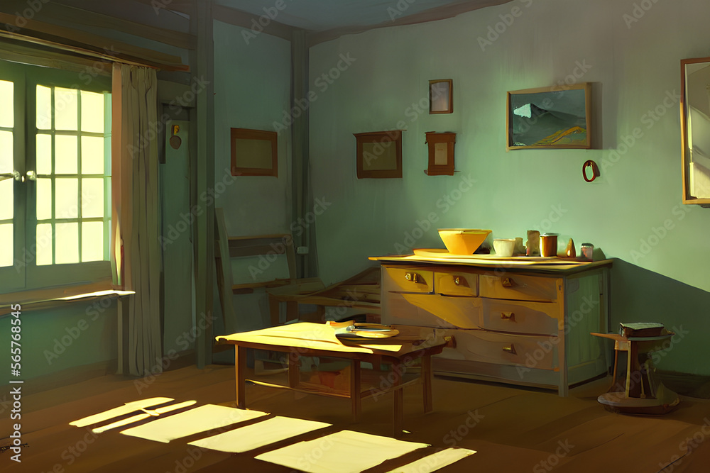 Inside House 01- Background for Level Design, RPG and Indie Games (AI ...