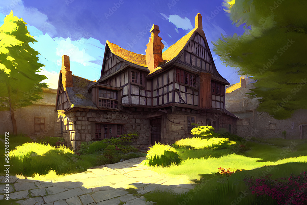 Medieval House 06- Background for Level Design, RPG and Indie Games (AI ...