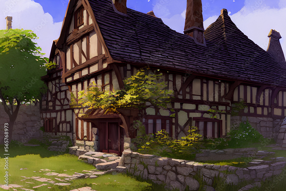 Medieval House 05- Background for Level Design, RPG and Indie Games (AI ...