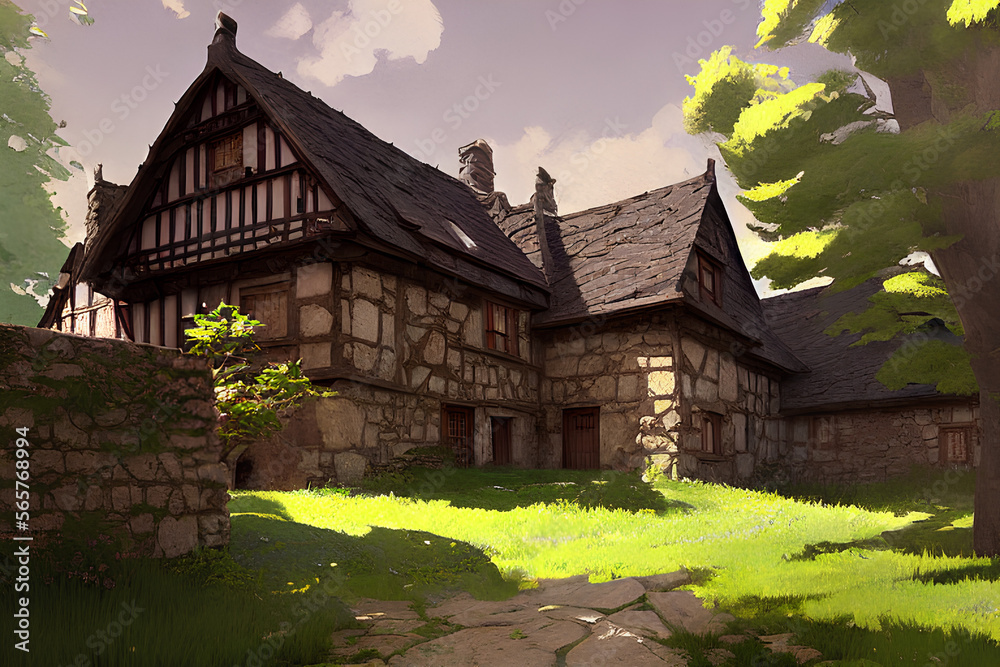 Medieval House 01- Background for Level Design, RPG and Indie Games (AI ...