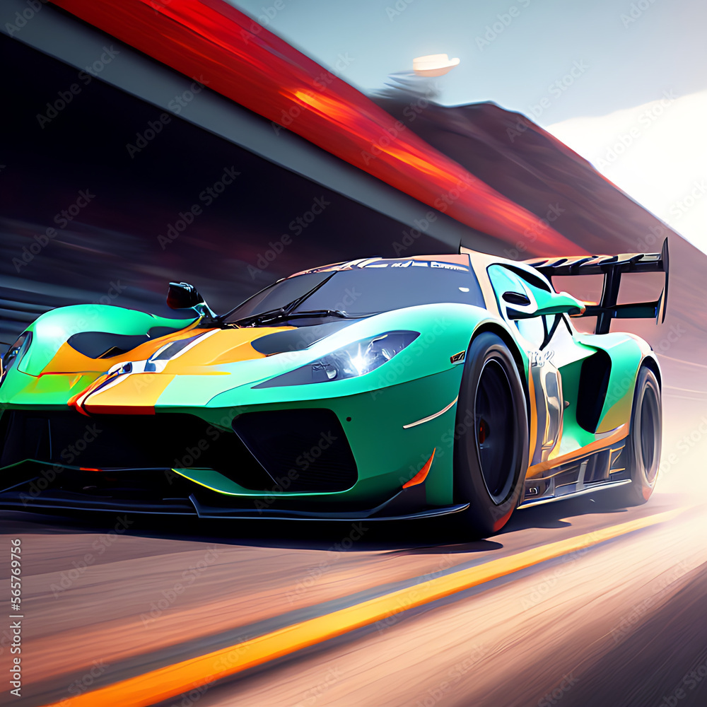 racing, Video Game concept art Stock Illustration | Adobe Stock