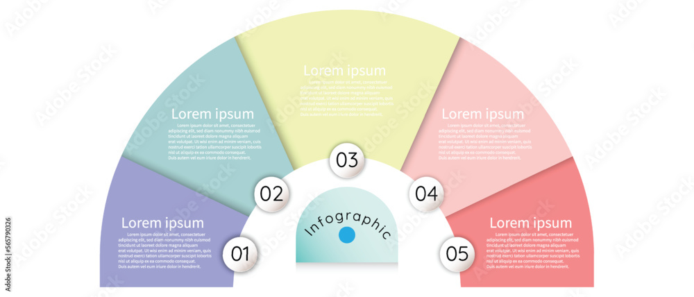 Infographic sectioned template for business information presentation ...