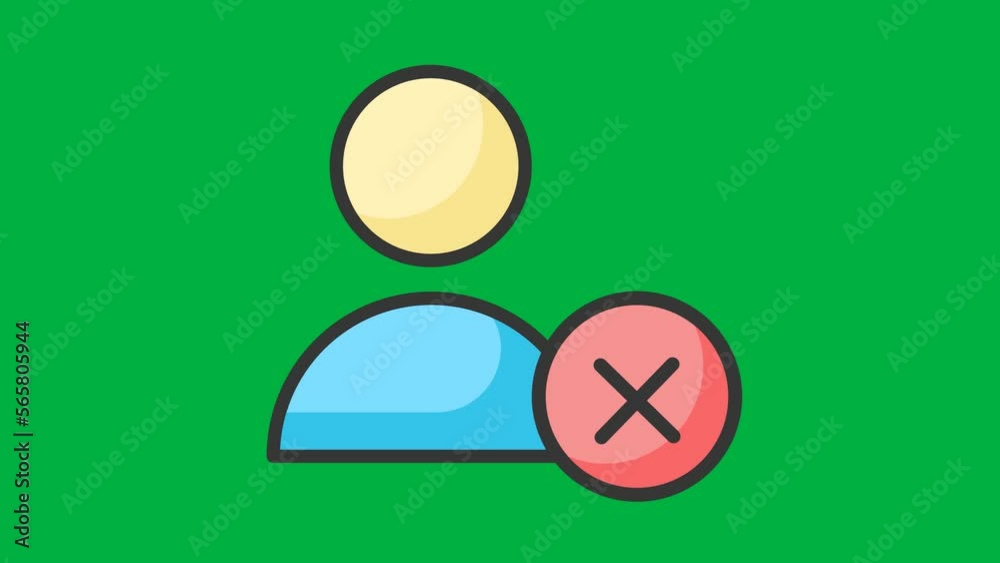 Rejected animation on green screen. 4k video animation Stock ビデオ ...