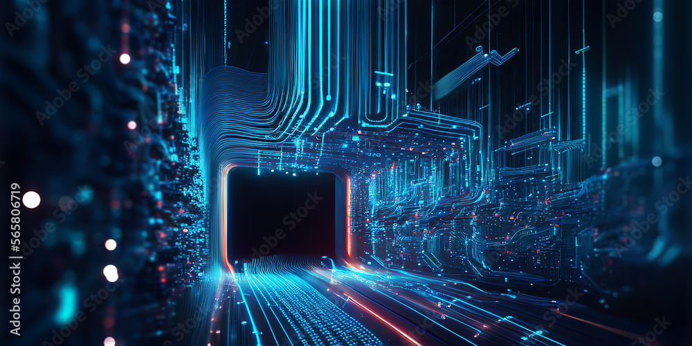 Abstract Cyber Space Background Stock Illustration | Adobe Stock
