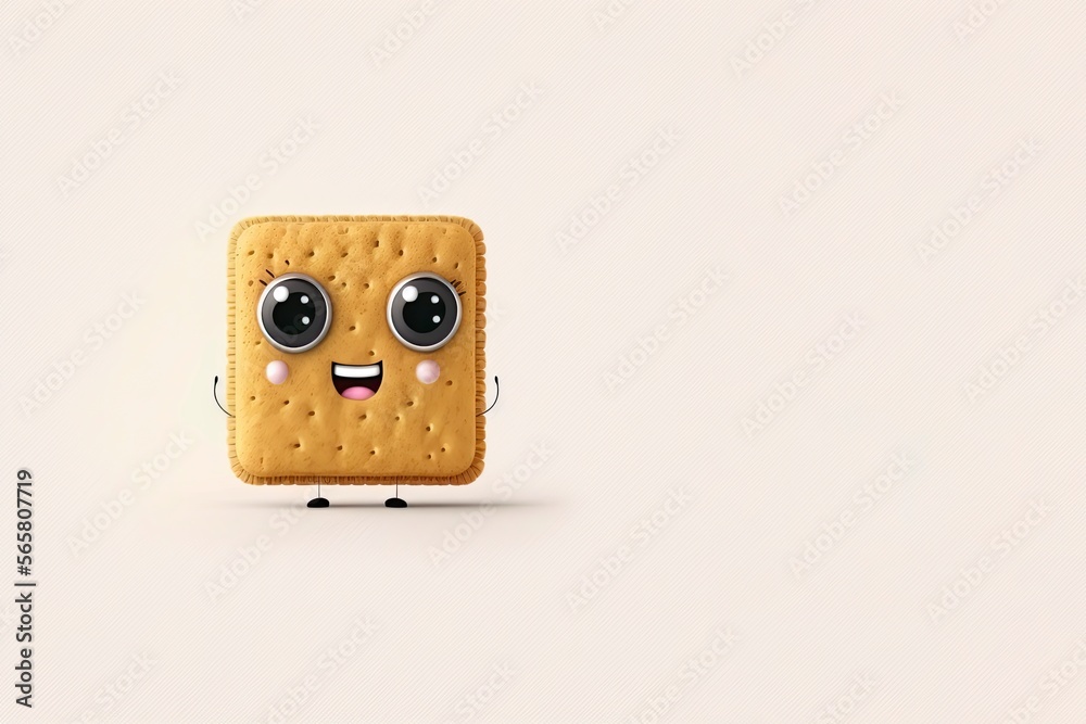Cute Kawaii Cartoon Crackers Illustration. Vector illustration of cute ...