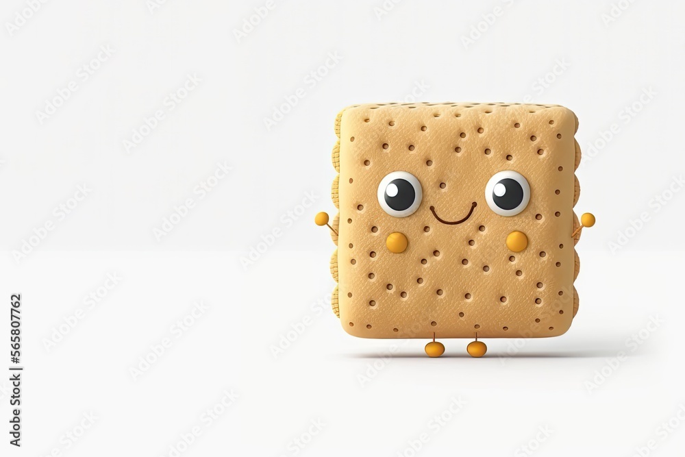 Cute Kawaii Cartoon Crackers Illustration. Vector illustration of cute ...