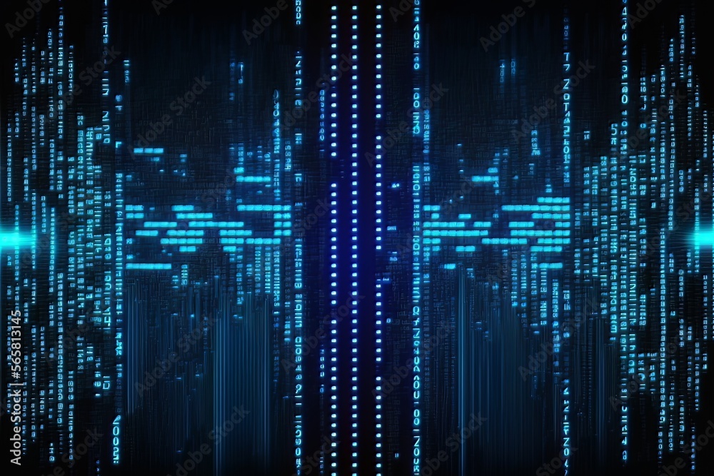 Seamless Abstract Binary Code Computer Programming Big Data Or Cyber Concept Background