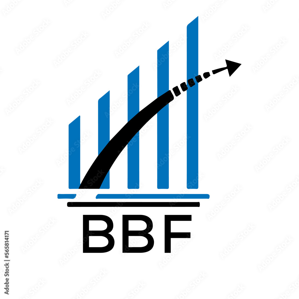 BBF letter logo. BBF blue image on white background. BBF vector logo ...