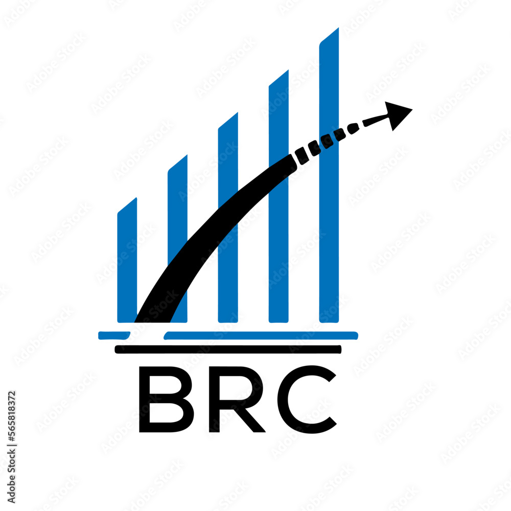 BRC letter logo. BRC blue image on white background. BRC vector logo ...