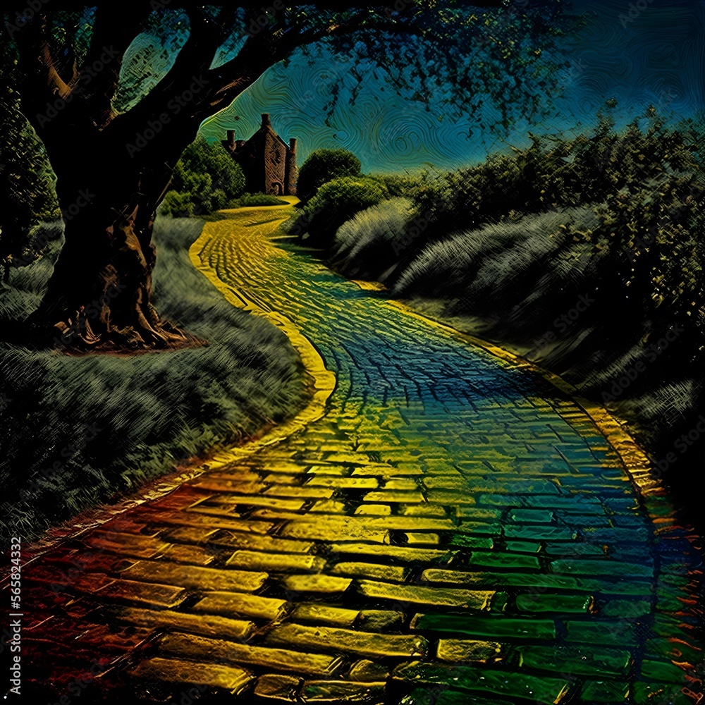 texture Follow the yellow brick road Follow the rainbow over the stream ...