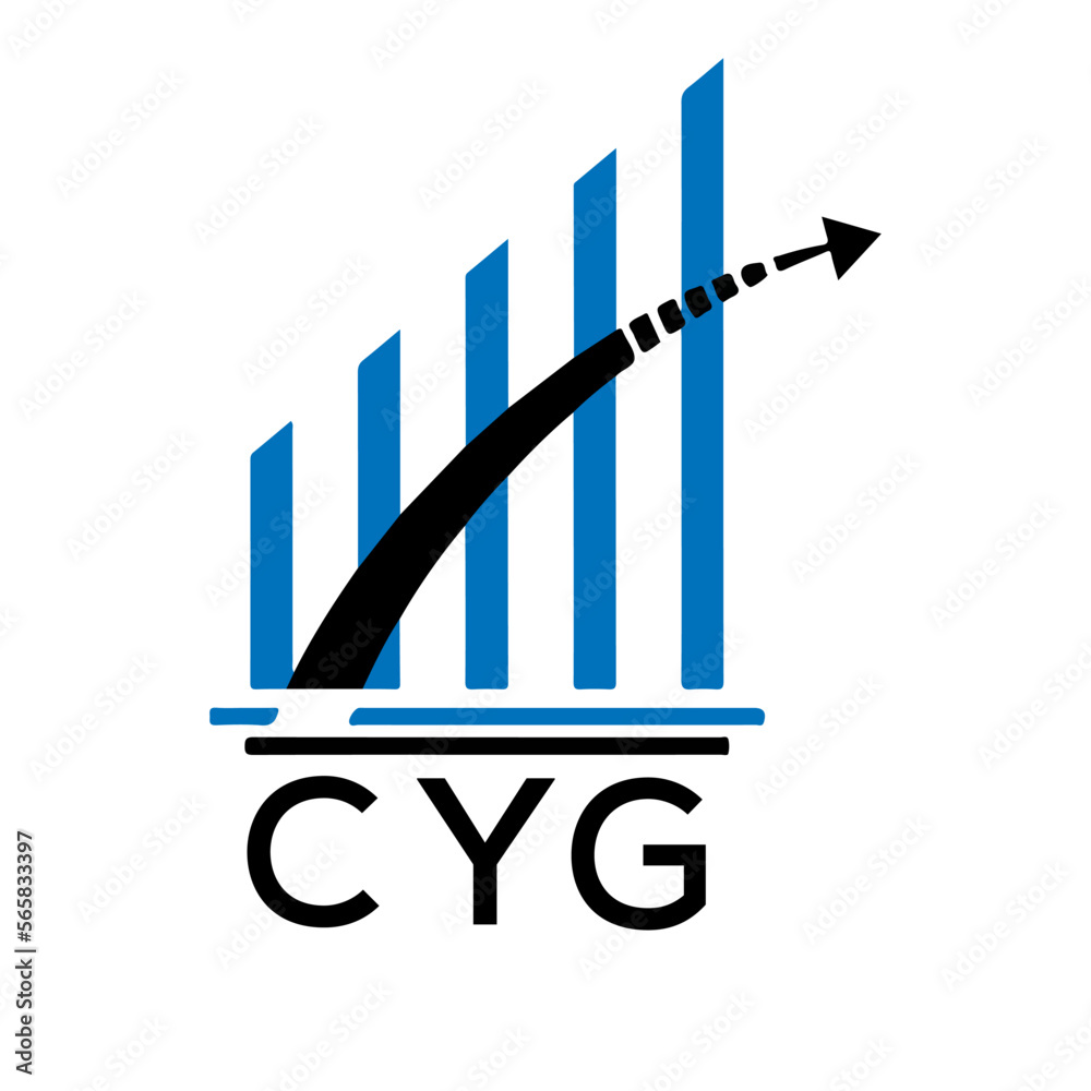 CYG letter logo. CYG blue image on white background. CYG vector logo ...