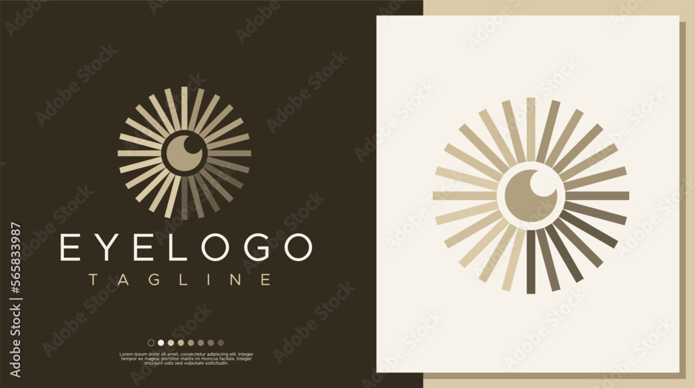 Eye ball logo design template. Vintage eye logo vector branding. Stock ...