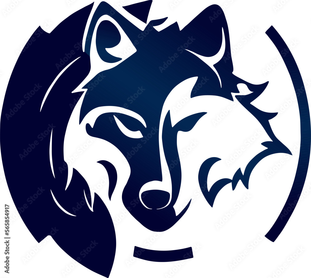 Wolf vector mascot logo design with modern illustration concept style ...