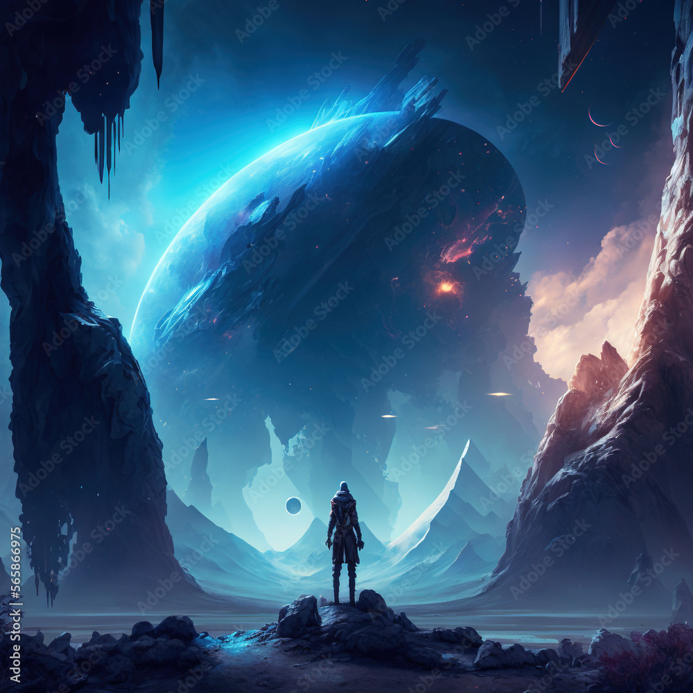 Atmosphere on extraterrestrial planets as background idea for sci-fi ...