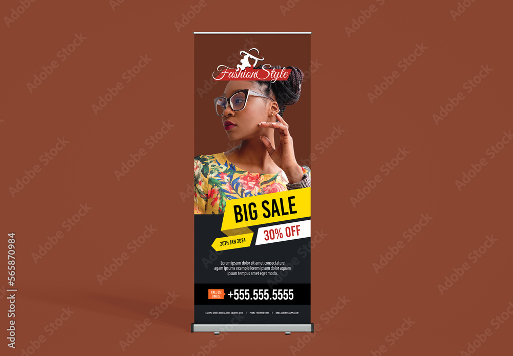 Product Promotion Rollup Banner Stock Template | Adobe Stock