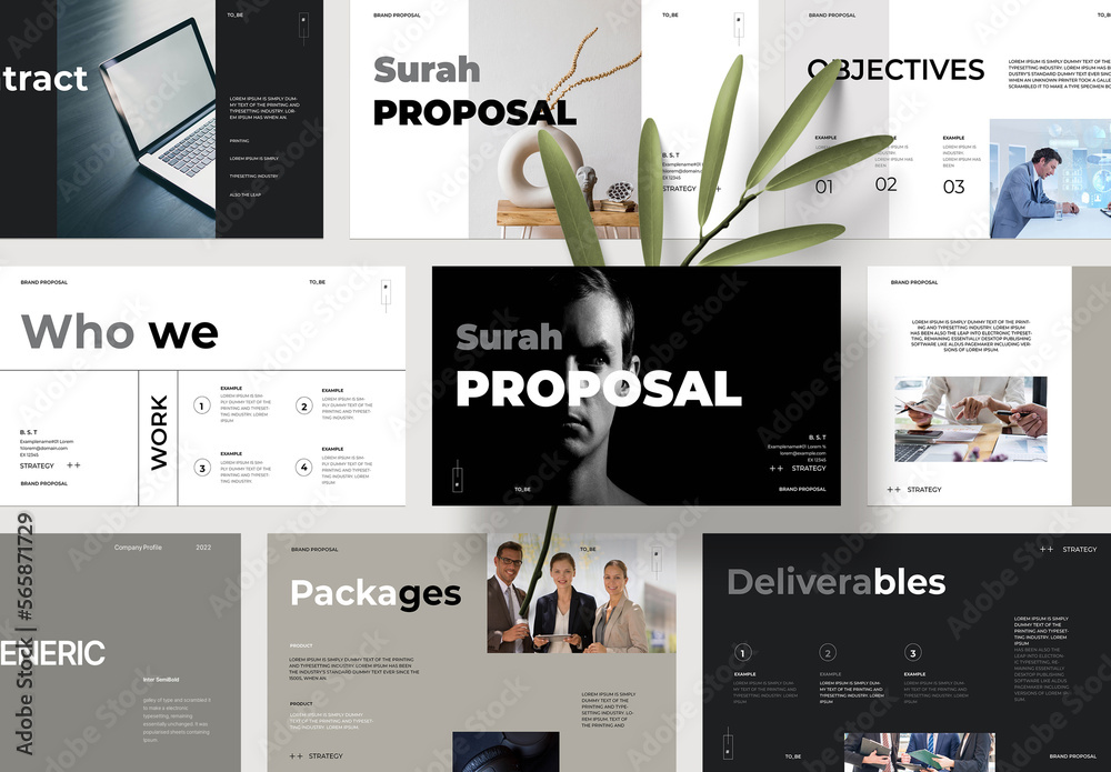 Surah Proposal Stock Template | Adobe Stock