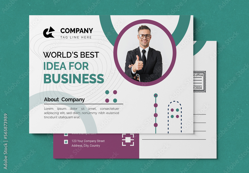 Digital Business Post Card Design Template Stock Template | Adobe Stock