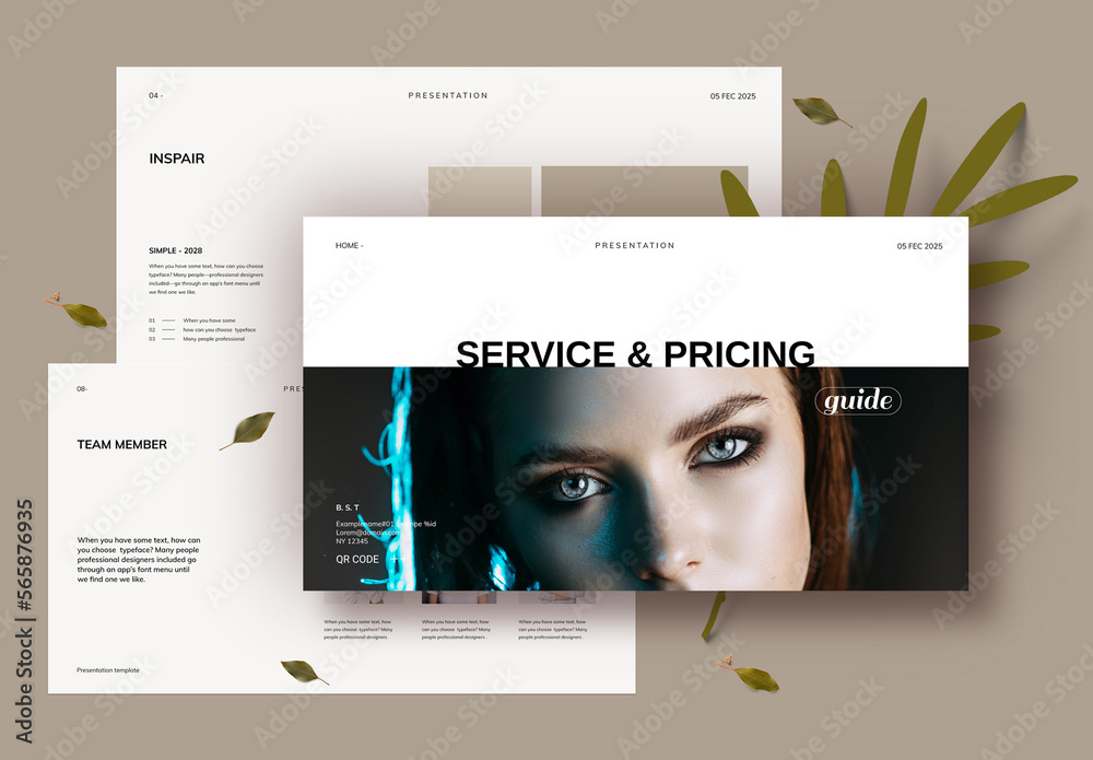 Service & Pricing Guide Stock Template | Adobe Stock