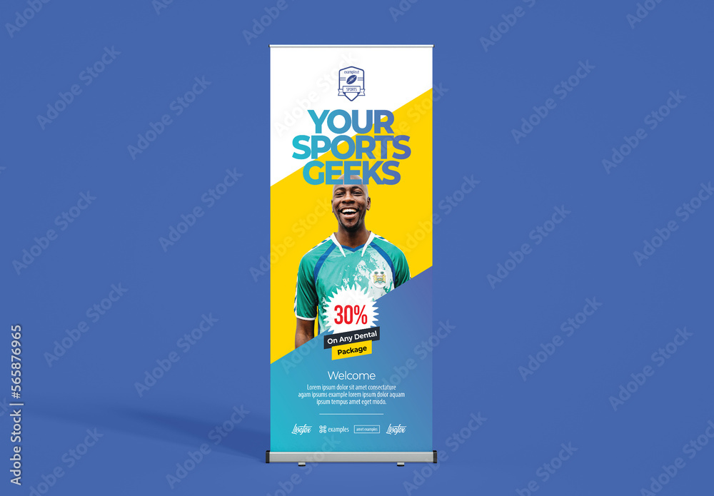 Sports Rollup Banner Stock Template | Adobe Stock