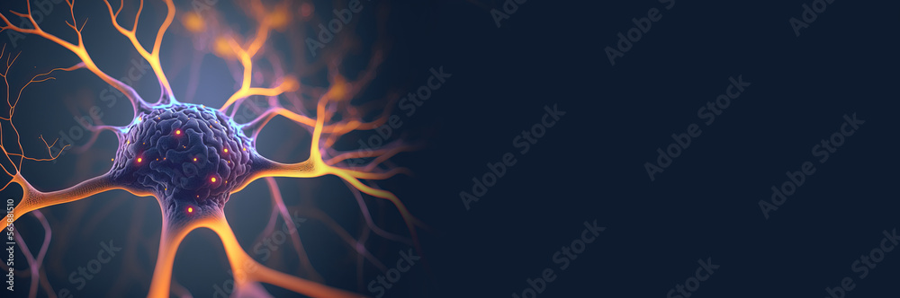 neurons and synapse like stuctures depicting brain chemistry, generative AI Stock Illustration ...