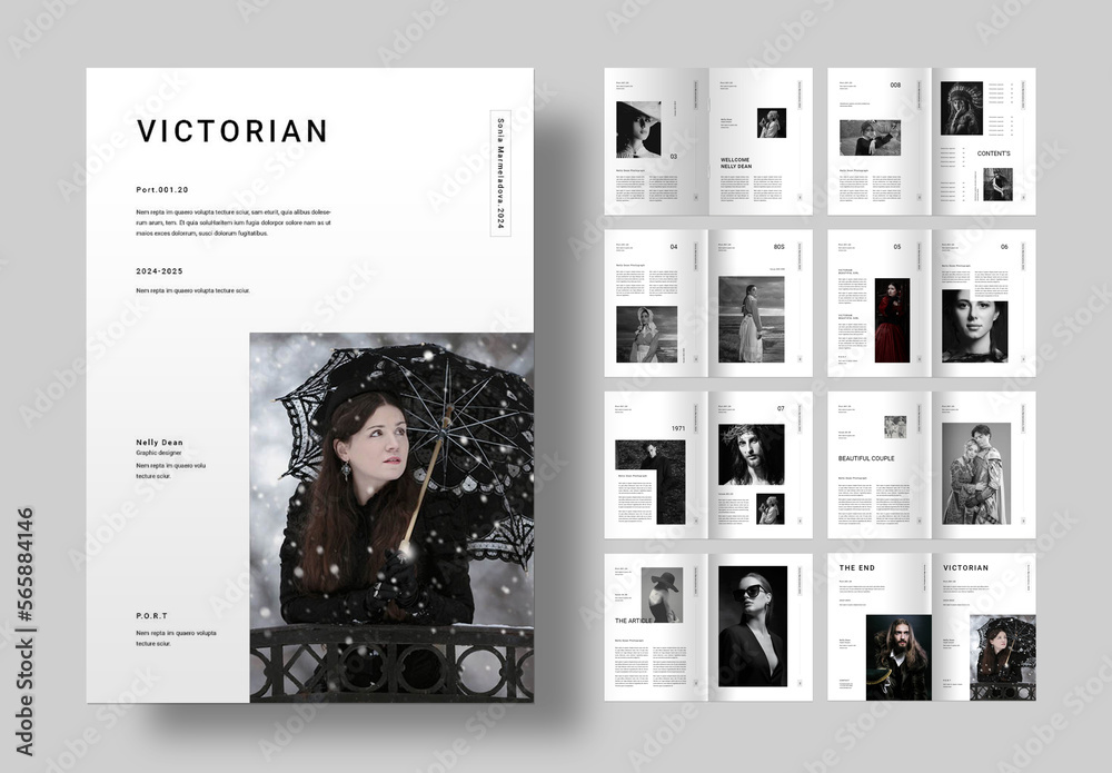 Victorian Magazine Stock Template | Adobe Stock