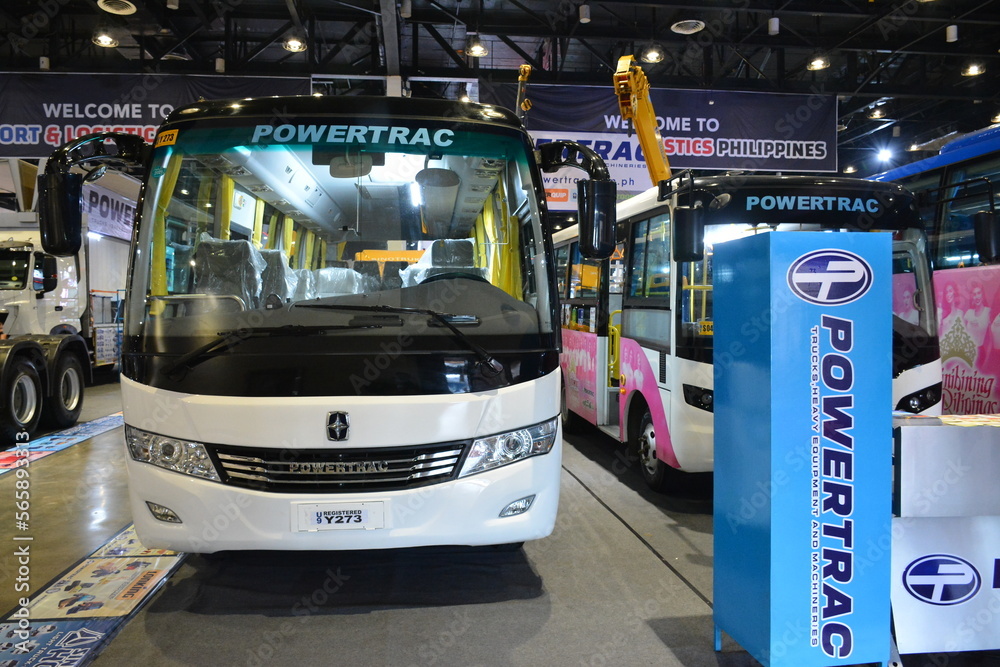 Asiastar coaster bus at Transport and Logistics show in Pasay ...