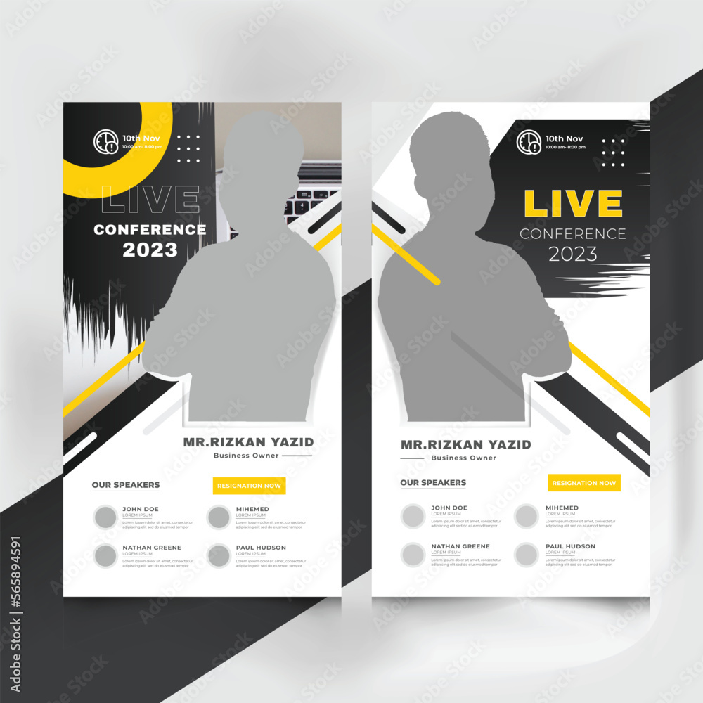 Live conference social media banner design Stock Vector | Adobe Stock