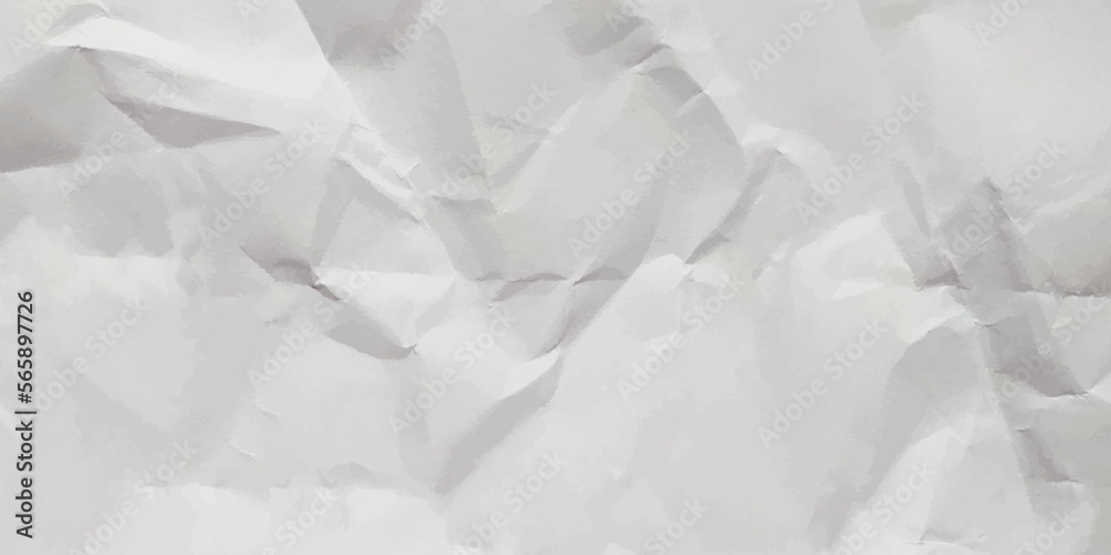 Crumpled white creased paper sheet texture can be use as background ...