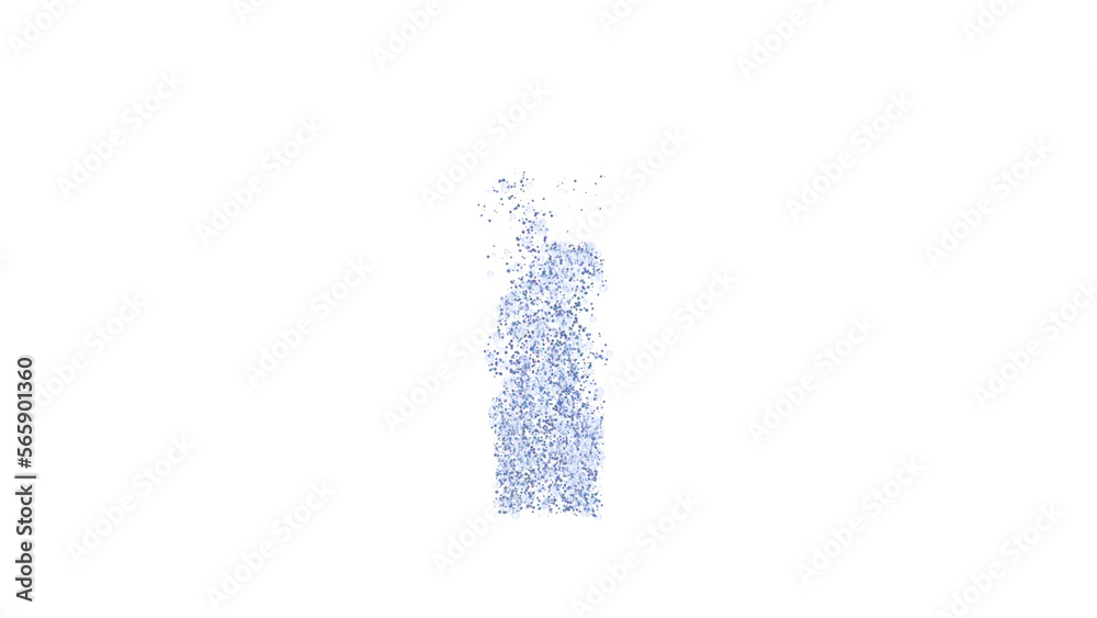 blue water bubbles fluid element from dots and particles isolated for ...