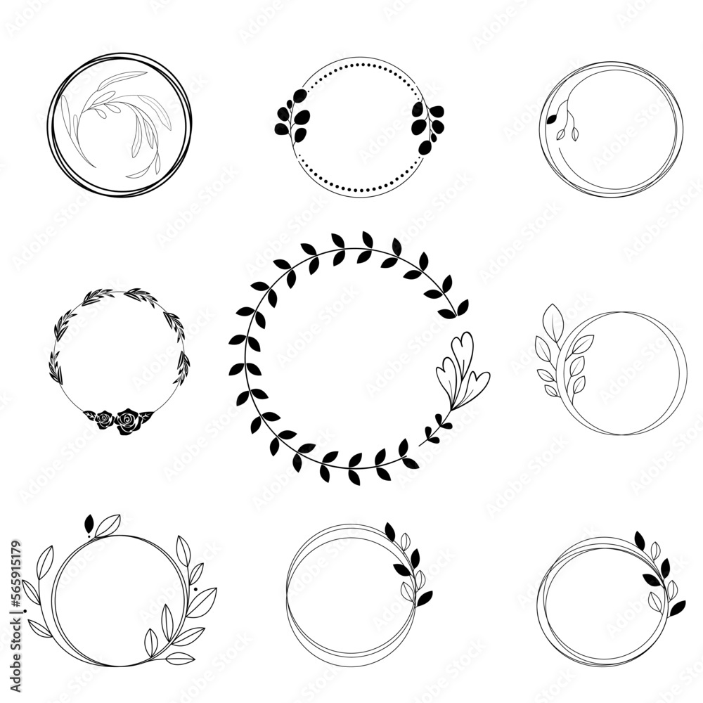 Circle frame SVG, Circle frame Bundle SVG, Circle frame Silhouette ...