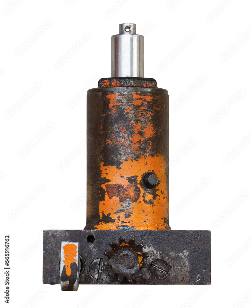 Power unit assembly of hydraulic floor jack (with clipping path ...