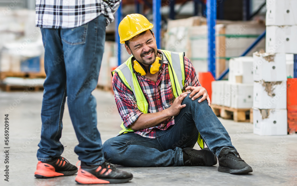 Selective focus, Portrait Male Engineer or worker wearing safety hard ...